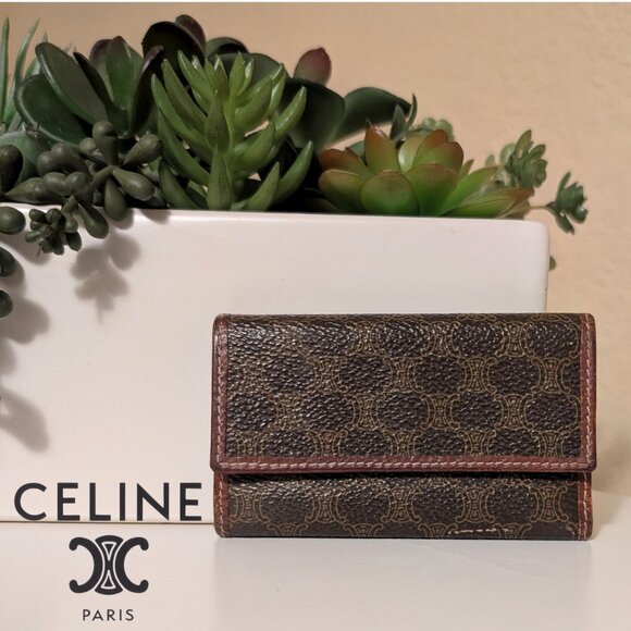 Celine | Accessories | Cline Vintage Macadam Key Case Missing One Ring ...